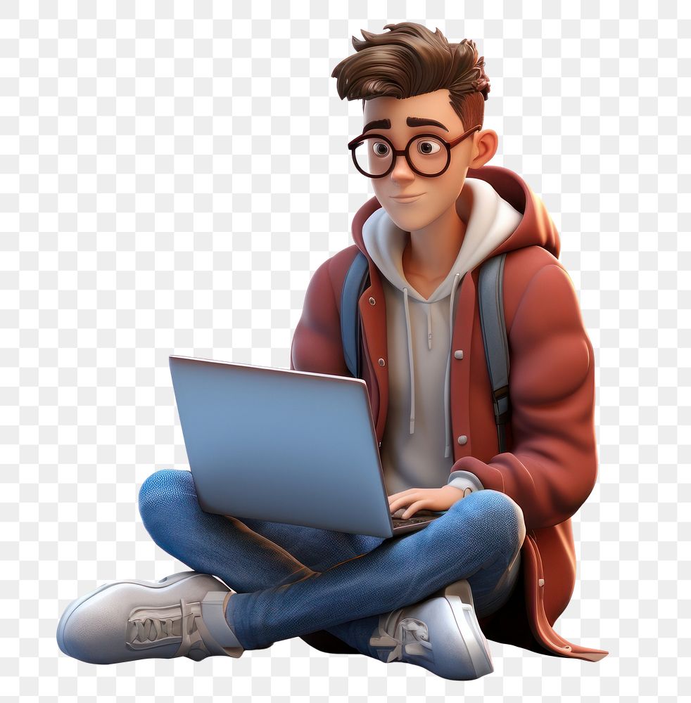 PNG Sitting laptop computer portrait. | Free PNG Illustration - rawpixel