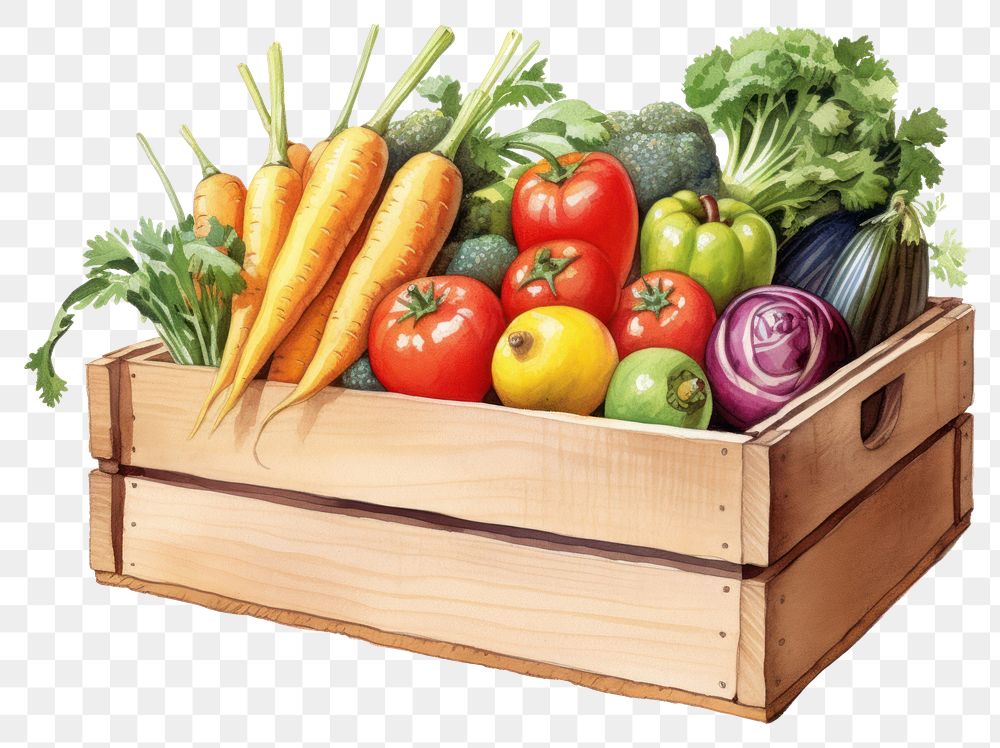 PNG Box vegetable crate plant. | Free PNG - rawpixel