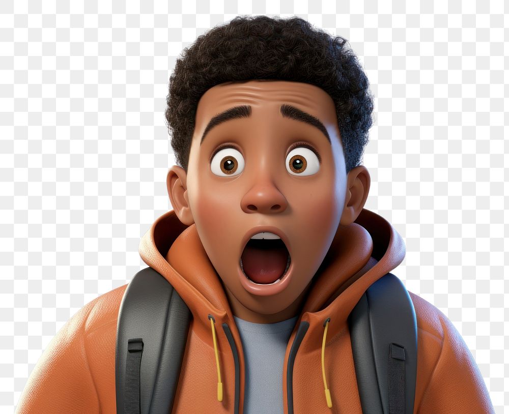 PNG Surprised portrait cartoon head. | Free PNG - rawpixel