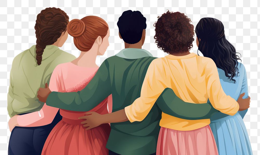 PNG Drawing adult togetherness illustrated. | Free PNG - rawpixel