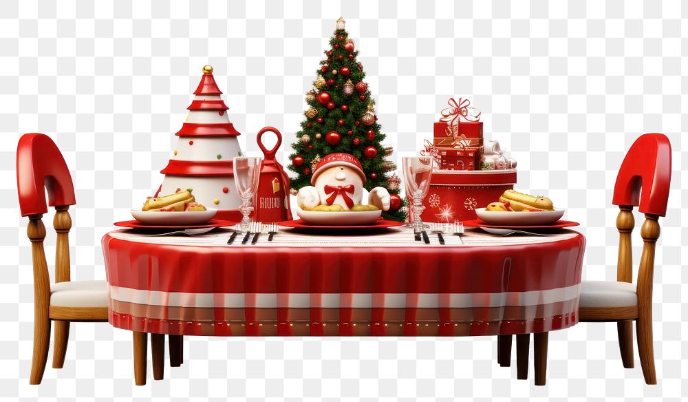 PNG Christmas dinner christmas furniture | Free PNG - rawpixel