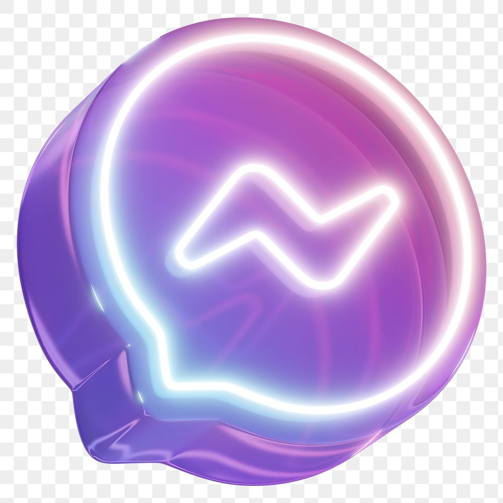 Facebook Messenger icon png, transparent | Premium PNG - rawpixel