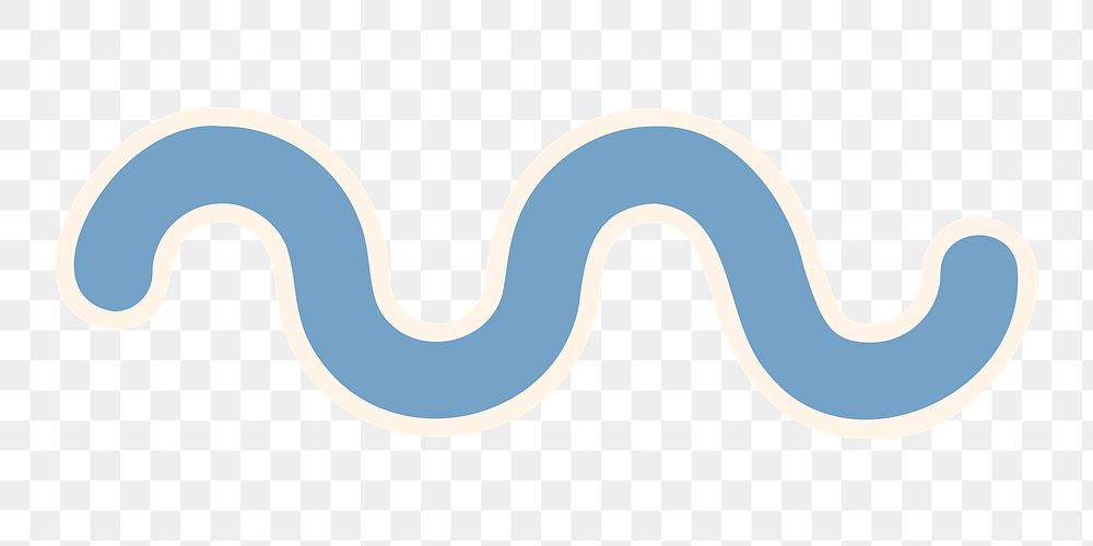 Blue squiggly shape png, transparent | Premium PNG - rawpixel