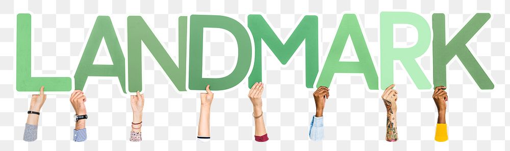Landmark word png element, transparent | Free PNG - rawpixel