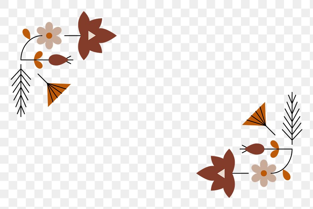 Autumn flowers png border, transparent | Free PNG - rawpixel