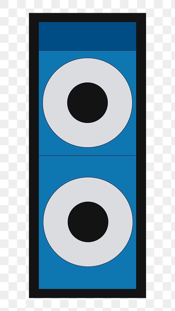 Png blue stereo speaker sticker, | Free PNG - rawpixel