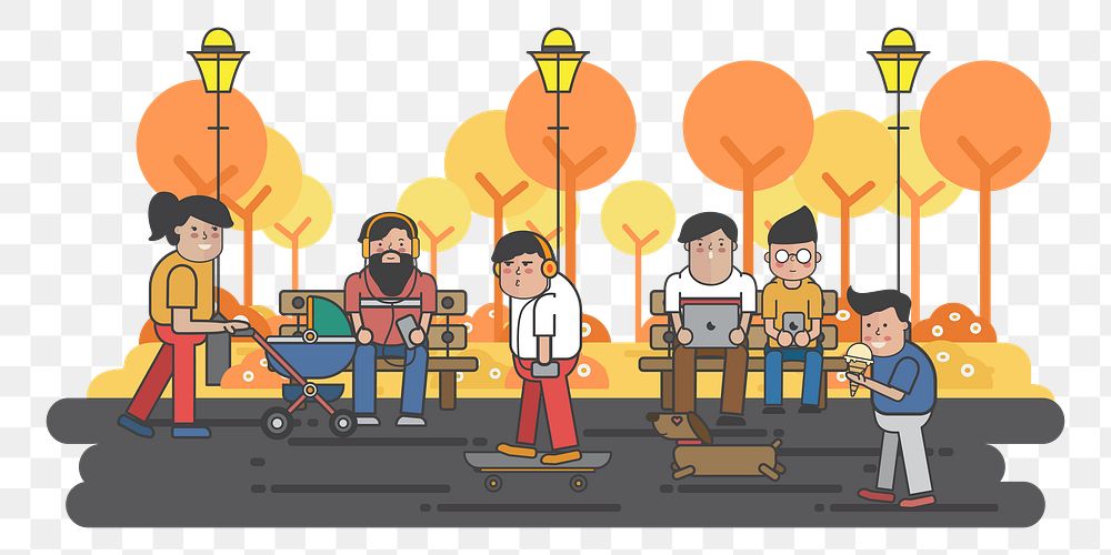 Park png illustration, transparent background | Free PNG - rawpixel