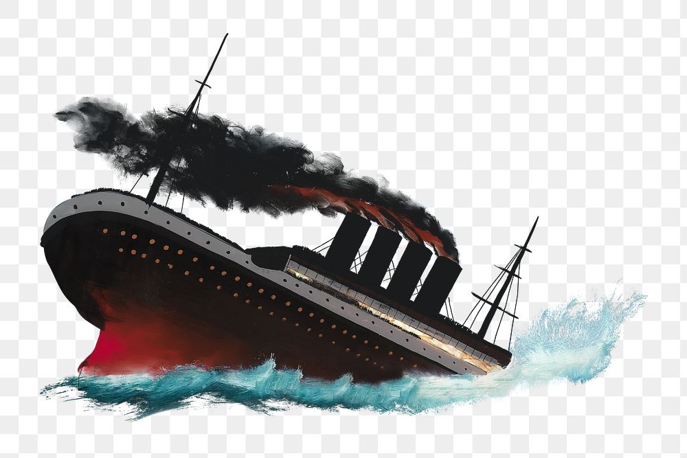 Sinking ship png, vintage illustration, | Premium PNG - rawpixel