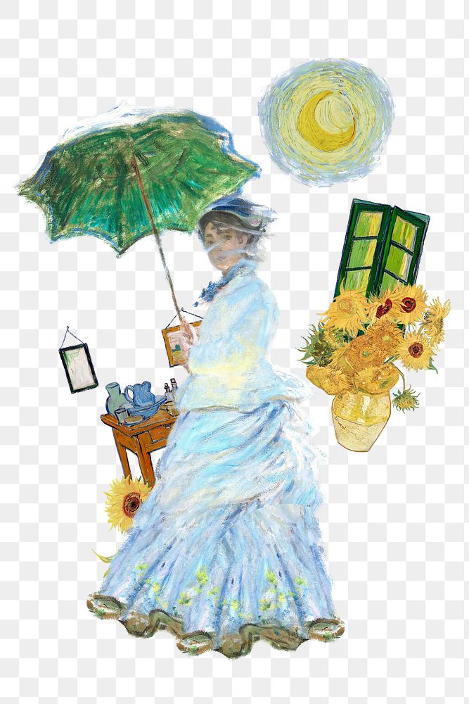 Madame Monet png sticker, transparent | Premium PNG - rawpixel