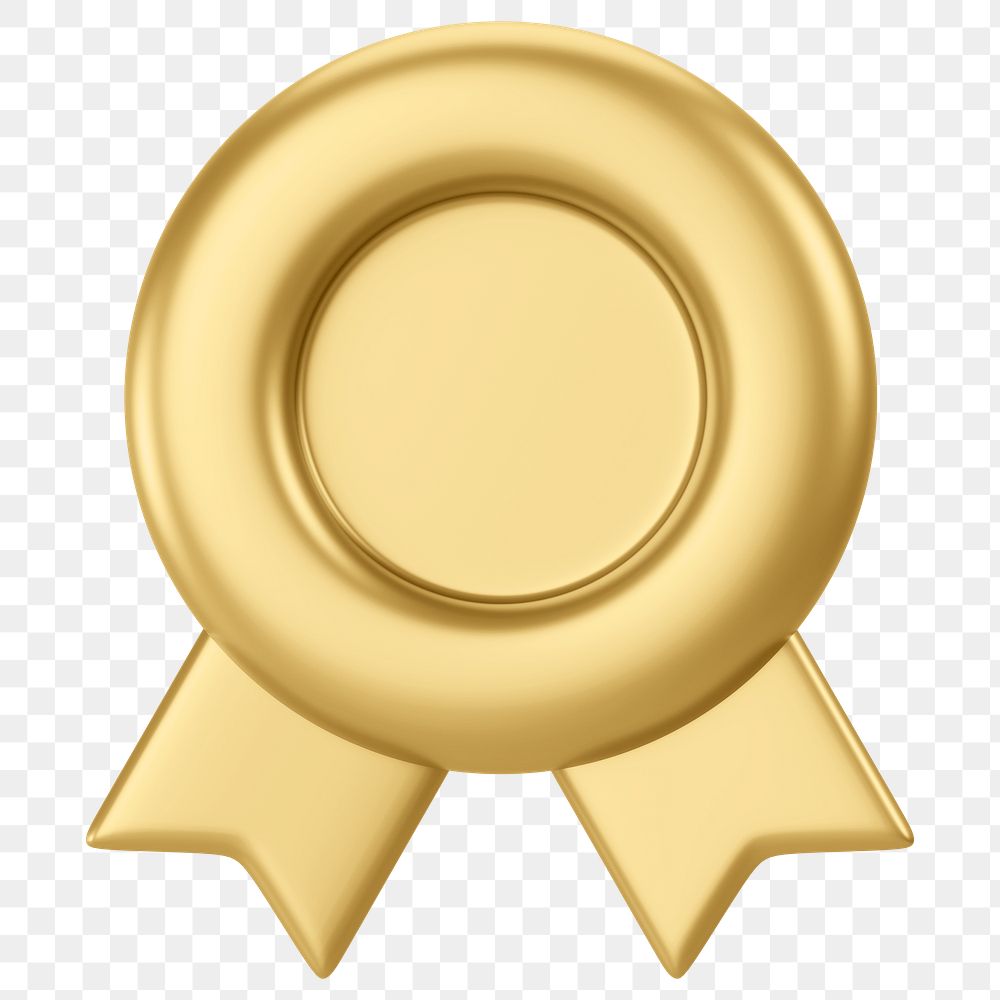 Gold winner badge png 3D, | Premium PNG - rawpixel