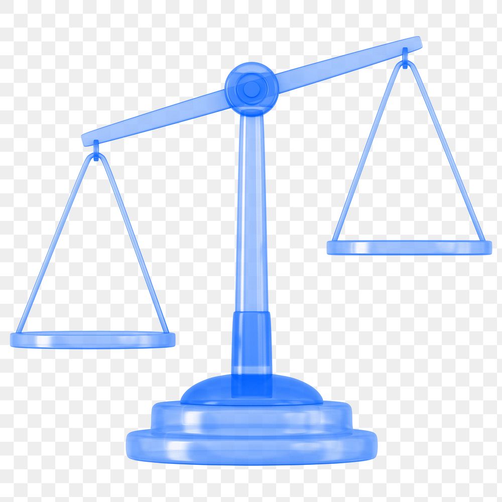 Blue justice scale png 3D | Premium PNG - rawpixel