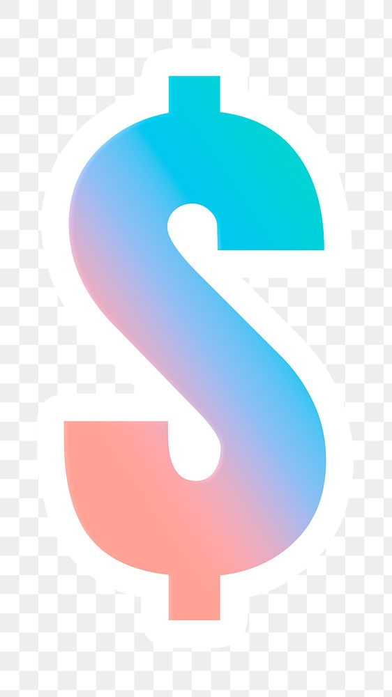 Gradient dollar sign png currency | Free PNG Sticker - rawpixel