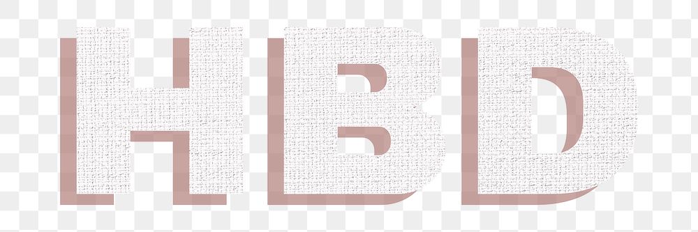 Text HBD png typography font | Free PNG Sticker - rawpixel