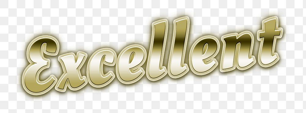 Futuristic gold excellent grid word | Free PNG Sticker - rawpixel