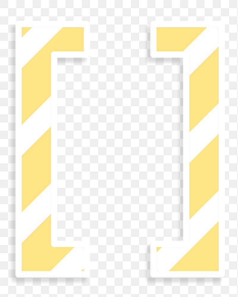 Square brackets font graphic png | Free PNG Sticker - rawpixel
