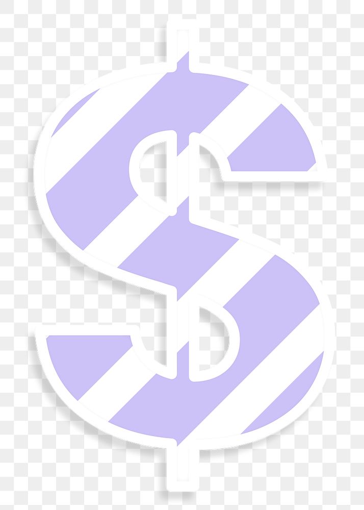 Purple png dollar sign clipart | Free PNG Sticker - rawpixel