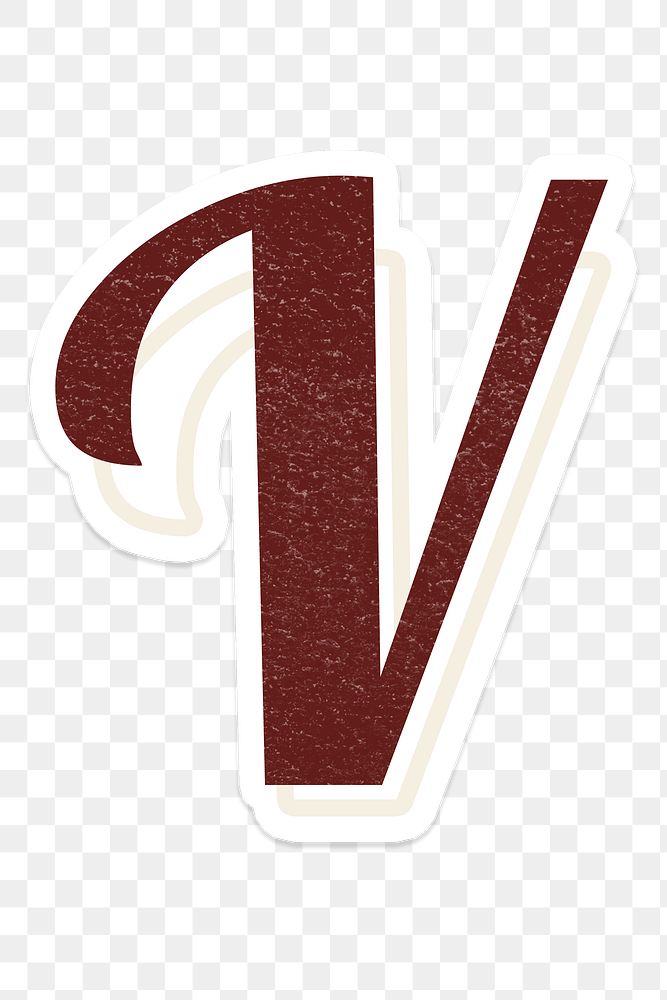Letter V cursive stylish vintage | Free PNG Sticker - rawpixel