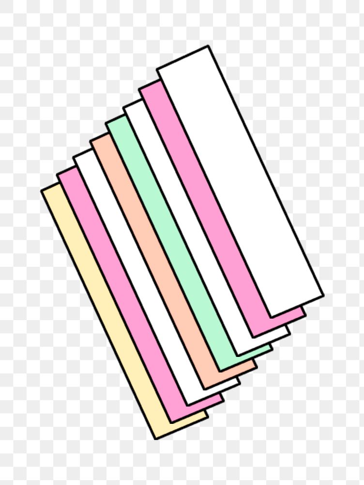 Layered back slash png pastel | Free PNG Sticker - rawpixel