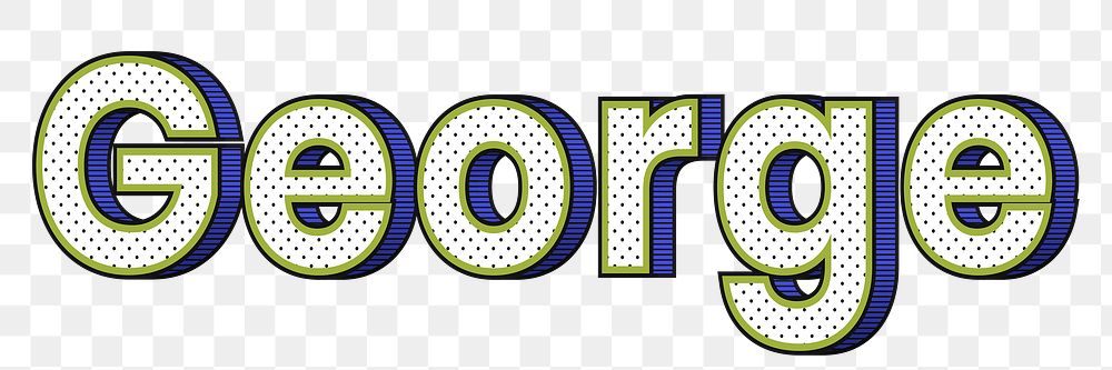 Male name George typography word | Free PNG Sticker - rawpixel