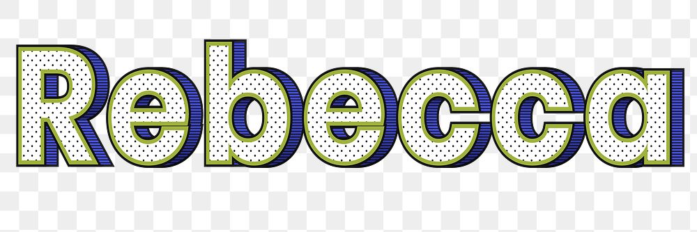 Rebecca name png lettering font | Free PNG Sticker - rawpixel
