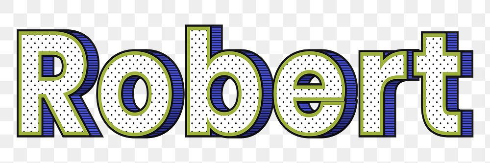 Robert png male name typography | Free PNG Sticker - rawpixel