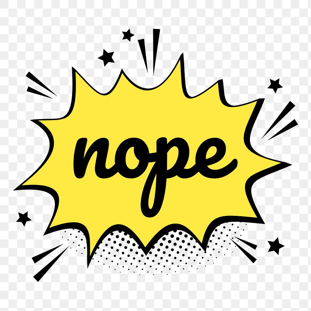 Png nope word speech bubble | Free PNG Sticker - rawpixel