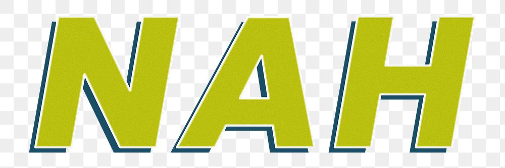 Bold text nah png word | Free PNG Sticker - rawpixel