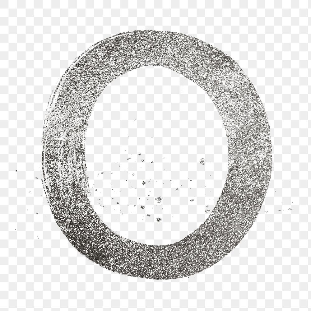 Letter o png silver glitter | Free PNG Sticker - rawpixel