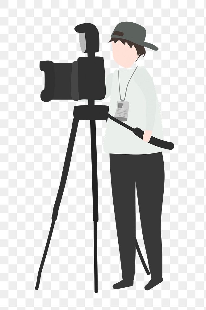 Camera man png clipart, entertainment | Premium PNG - rawpixel