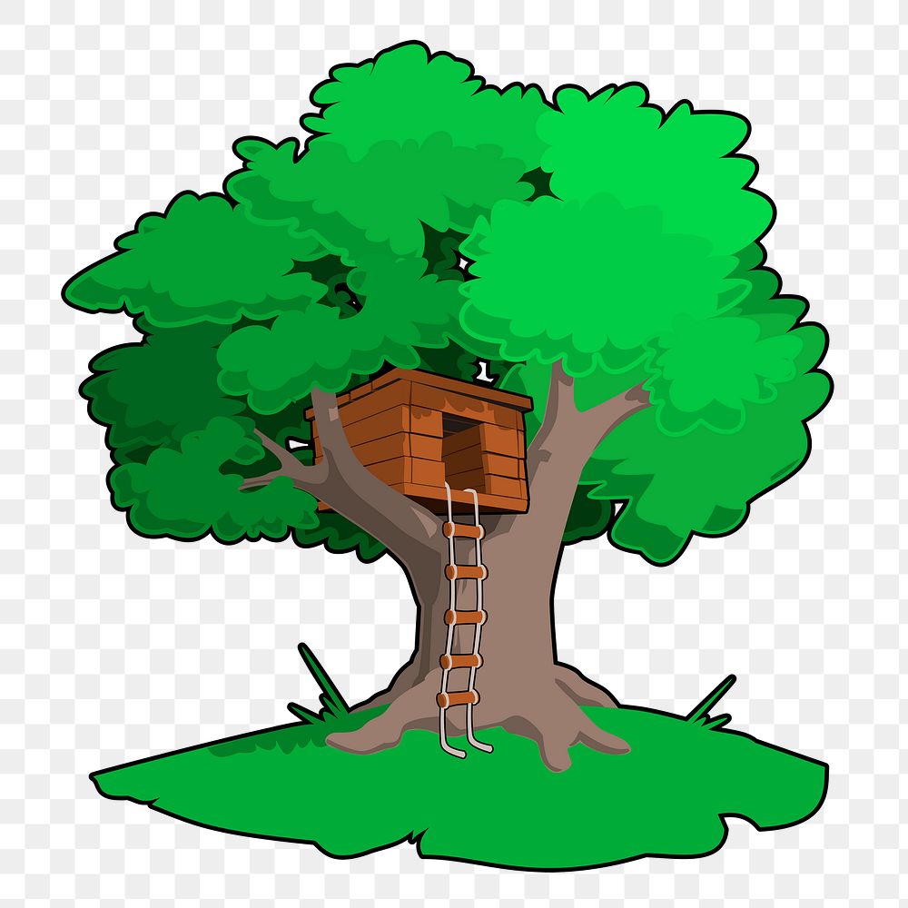 Tree house png sticker illustration, | Free PNG - rawpixel
