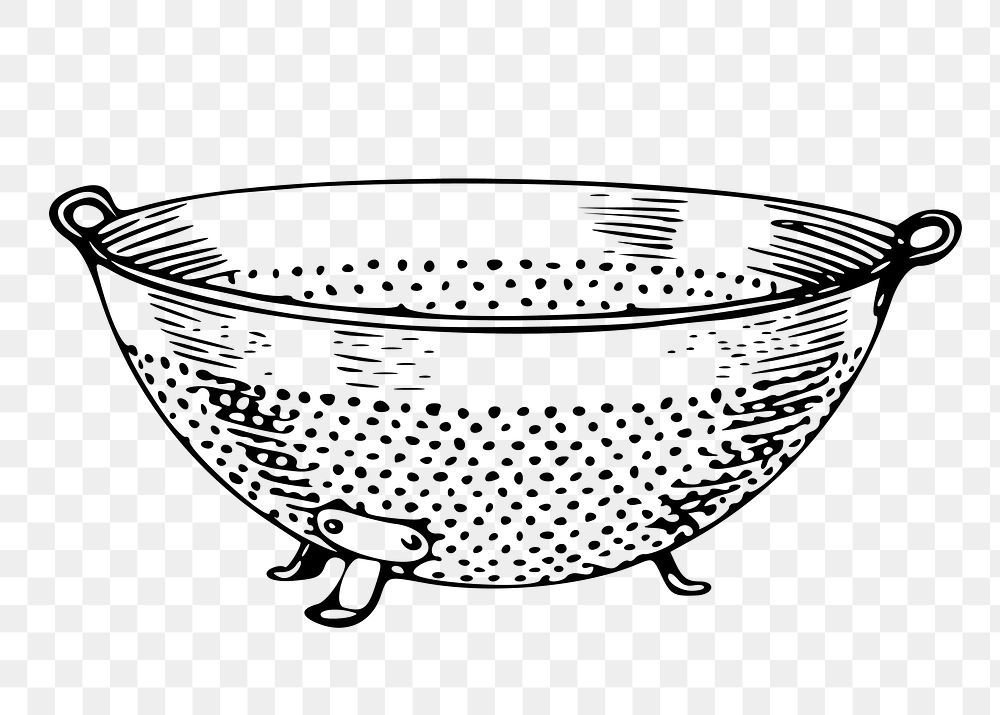 Colander png sticker, kitchen utensil, | Free PNG - rawpixel