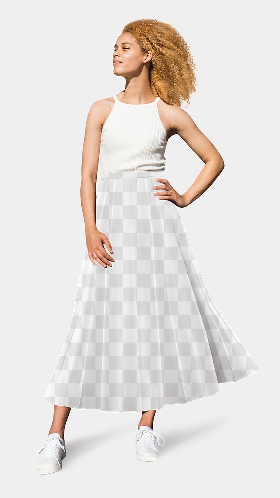 Png maxi skirt mockup women’s | Premium PNG - rawpixel