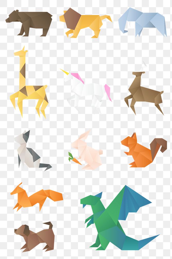 Origami animals png paper craft | Free PNG - rawpixel
