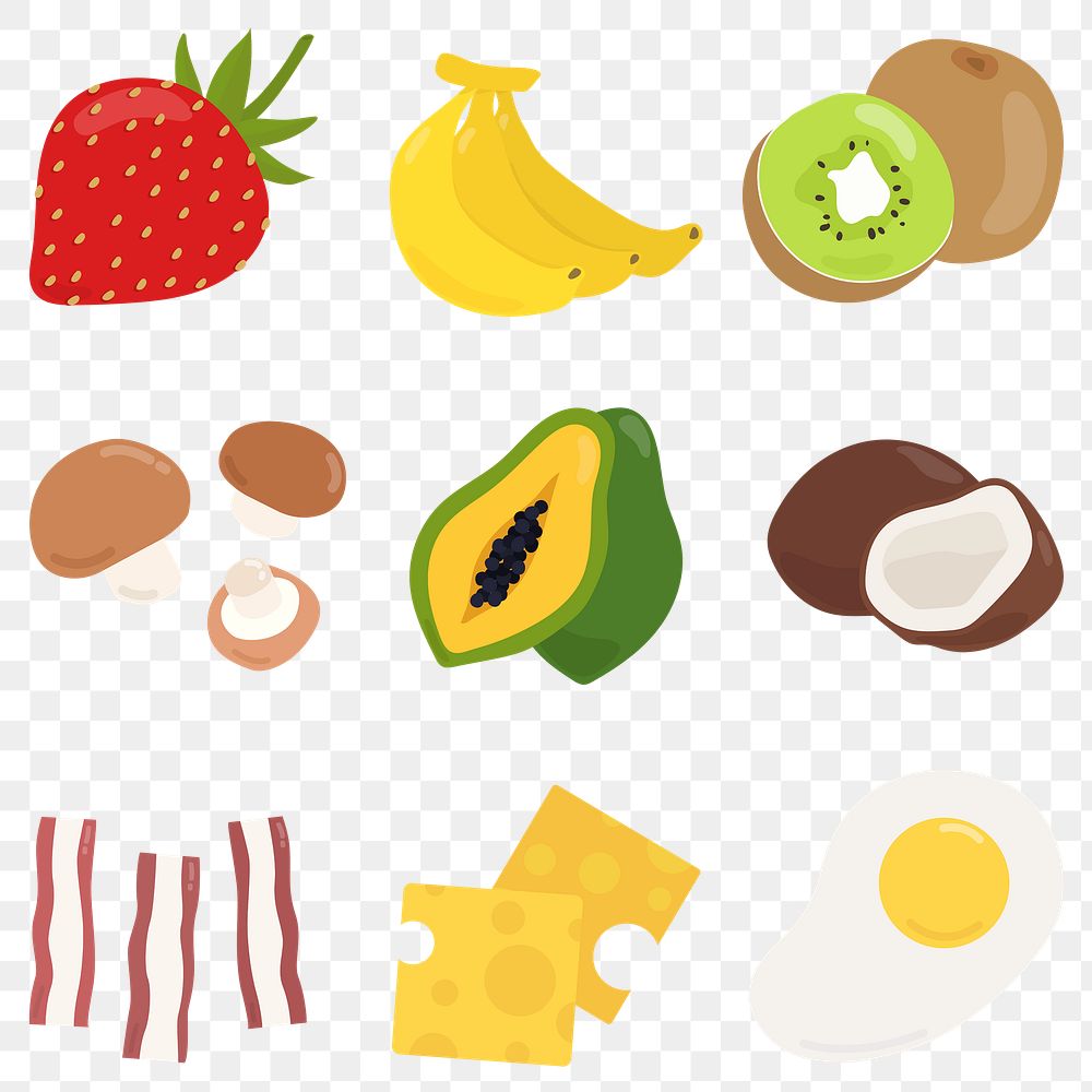 Png colorful food cartoon | Premium PNG - rawpixel