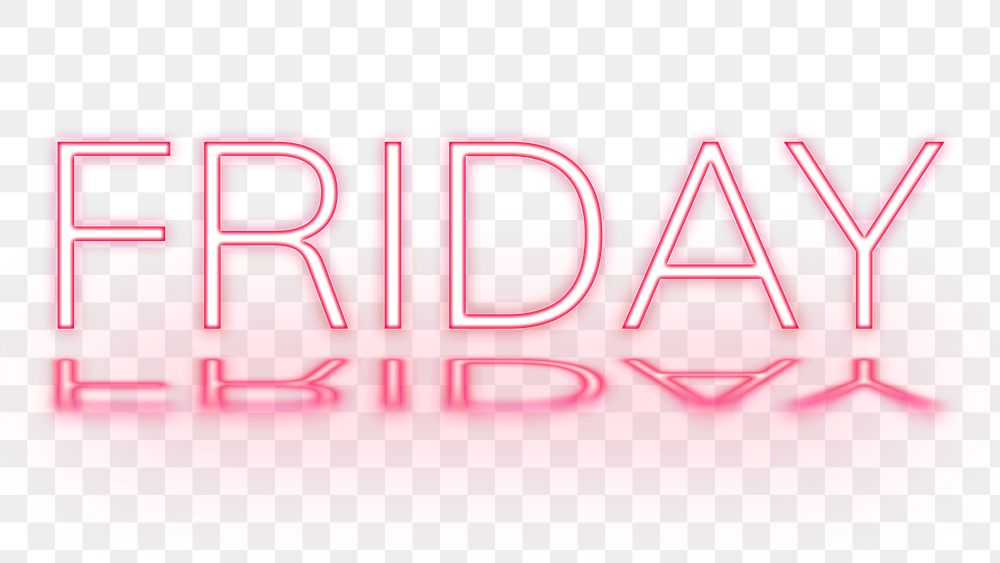 Png Friday word neon pink | Free PNG - rawpixel