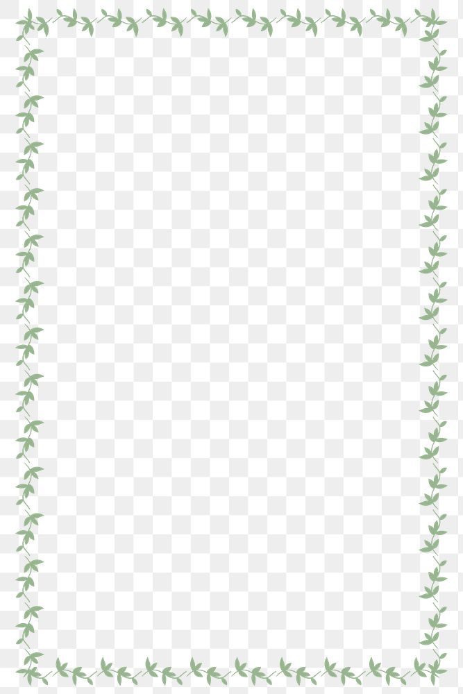 Rectangle green leafy frame design | Free PNG - rawpixel