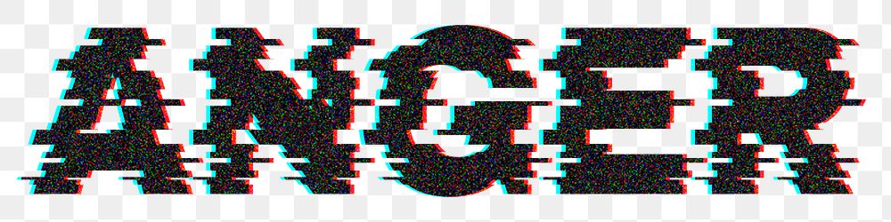 Black blurred word ANGER typography | Free PNG Sticker - rawpixel