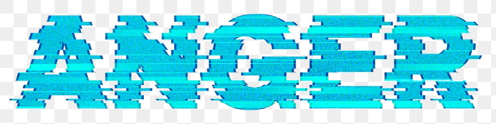 Blue blurred word ANGER typography | Free PNG Sticker - rawpixel
