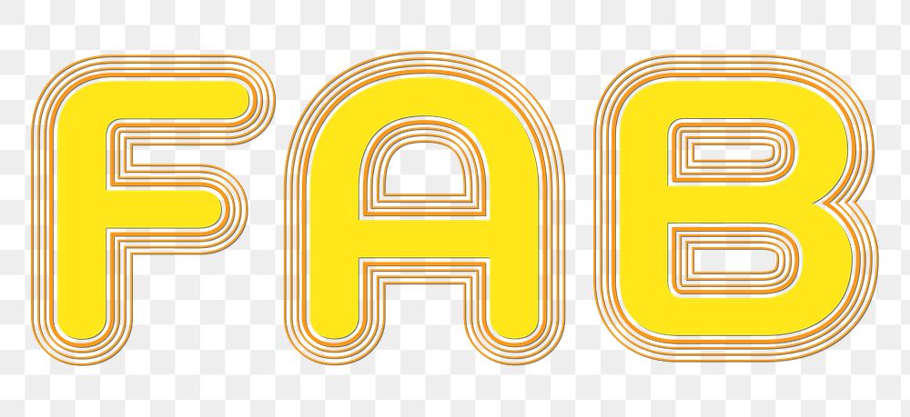 Transparent fab funky offset typography | Free PNG Sticker - rawpixel
