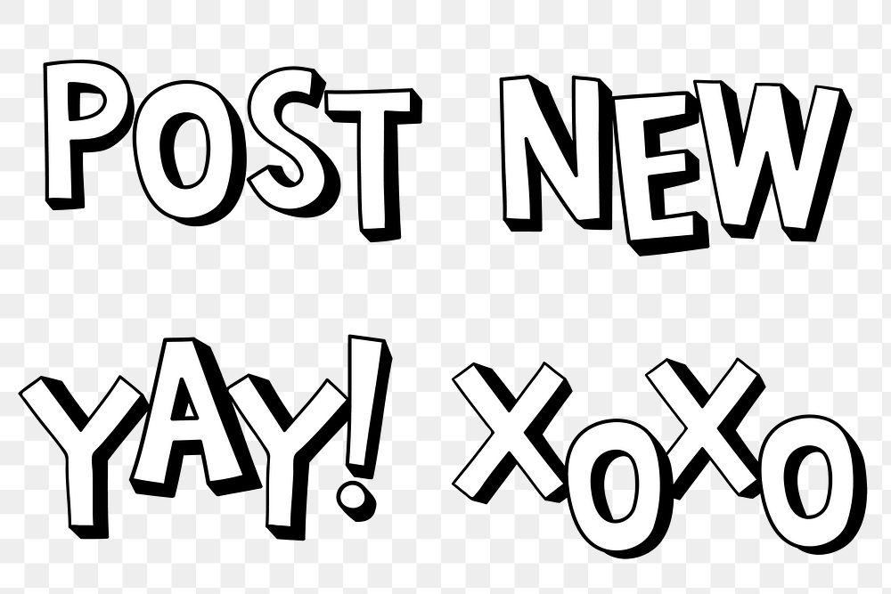 Bold words png shadow typography | Premium PNG - rawpixel