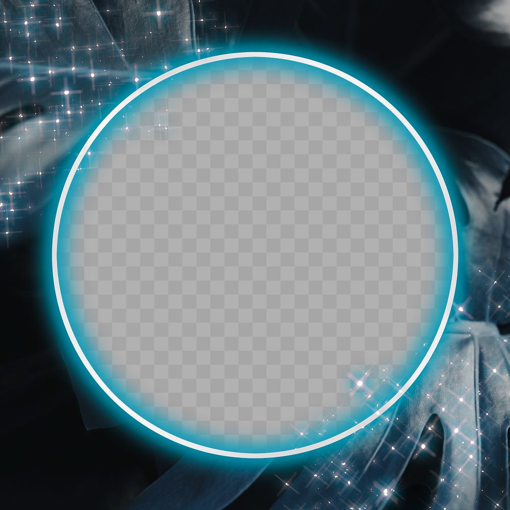 Blue glowing neon frame png | Free PNG - rawpixel