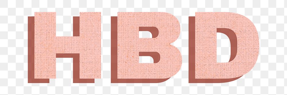 HBD png word sticker pastel | Free PNG Sticker - rawpixel