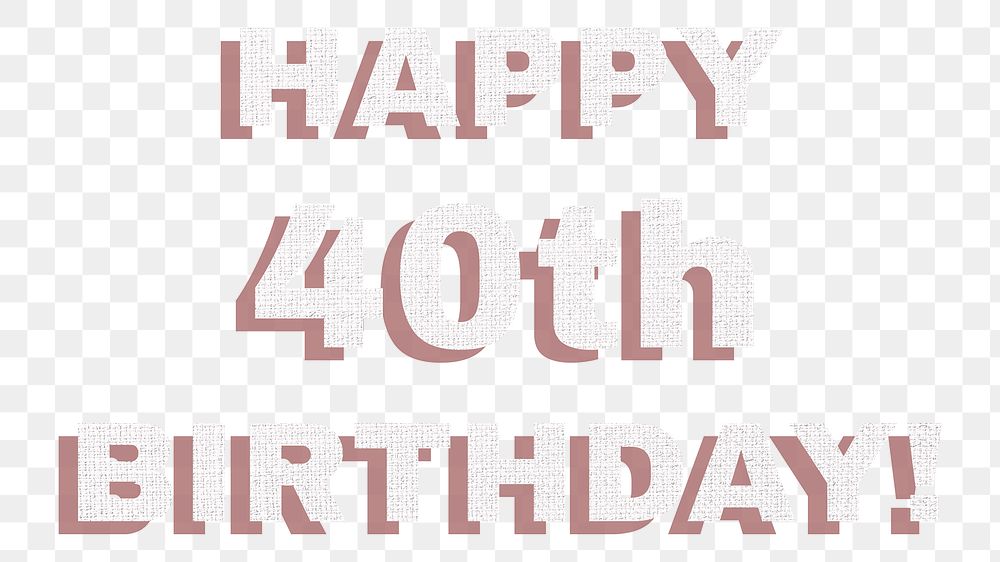 Text happy 40th birthday png | Free PNG Sticker - rawpixel