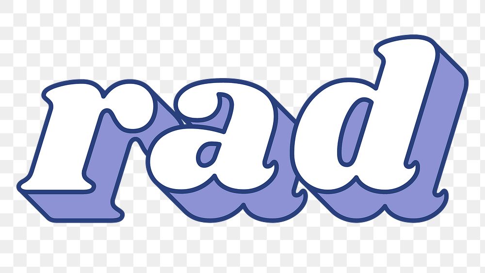 Rad text png retro pastel | Free PNG Sticker - rawpixel