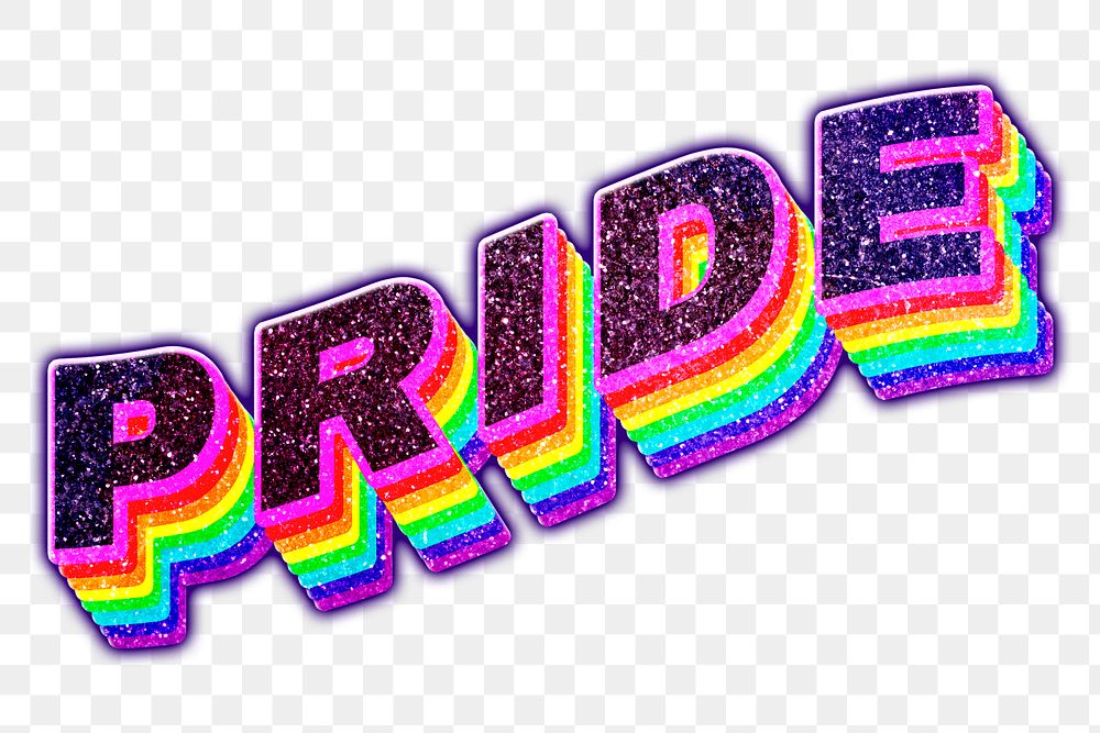 Pride word png rainbow typography | Premium PNG Sticker - rawpixel