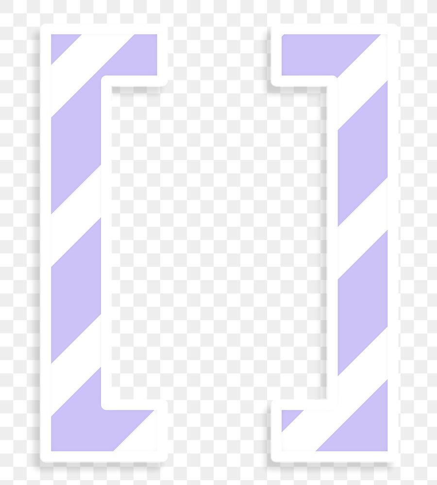 Square brackets mark png stripe | Free PNG Sticker - rawpixel