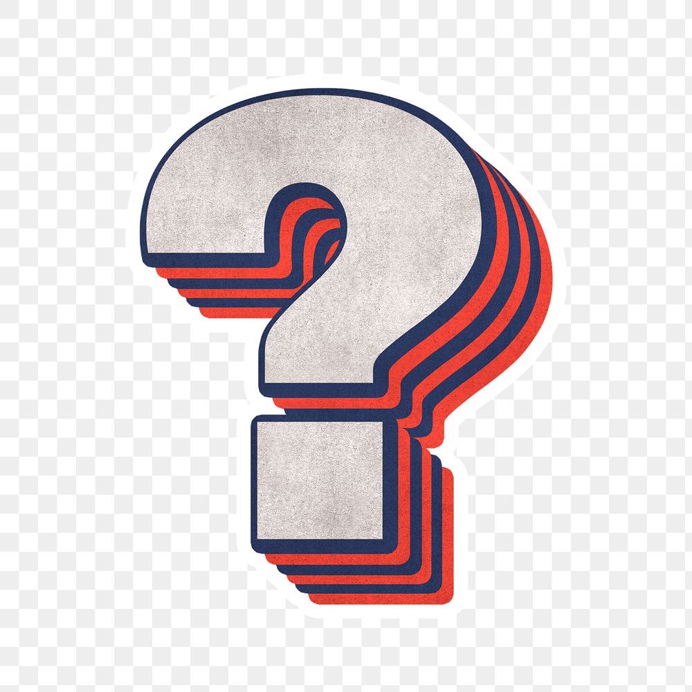 Png question mark symbol layered | Premium PNG Sticker - rawpixel