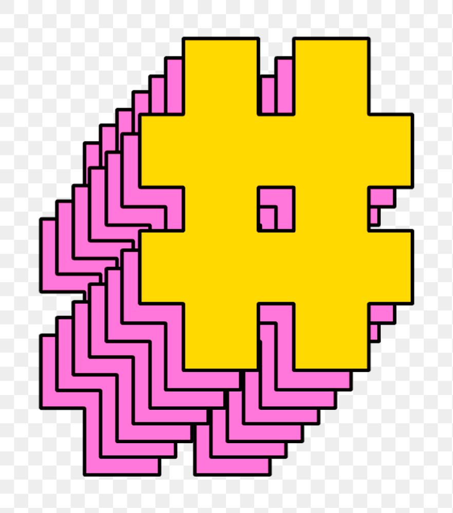 Vintage hashtag sign transparent layered | Free PNG Sticker - rawpixel