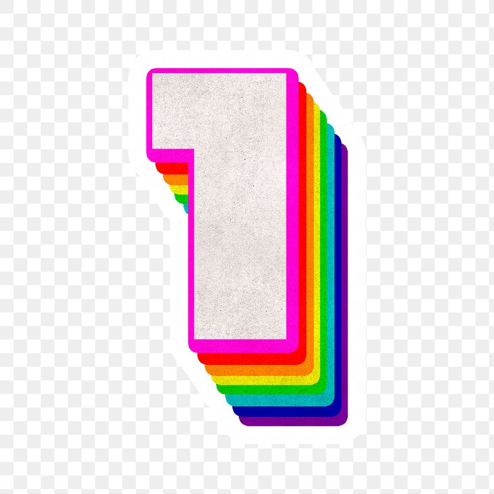 Png number 1 font vintage | Free PNG Sticker - rawpixel