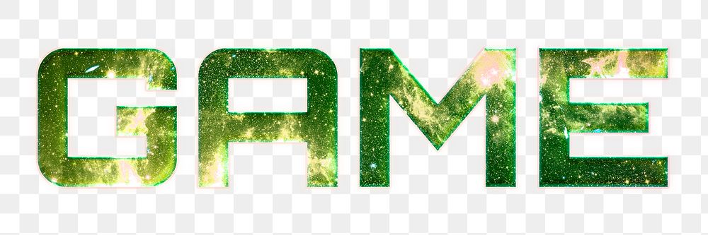 GAME text png green typography | Premium PNG Sticker - rawpixel